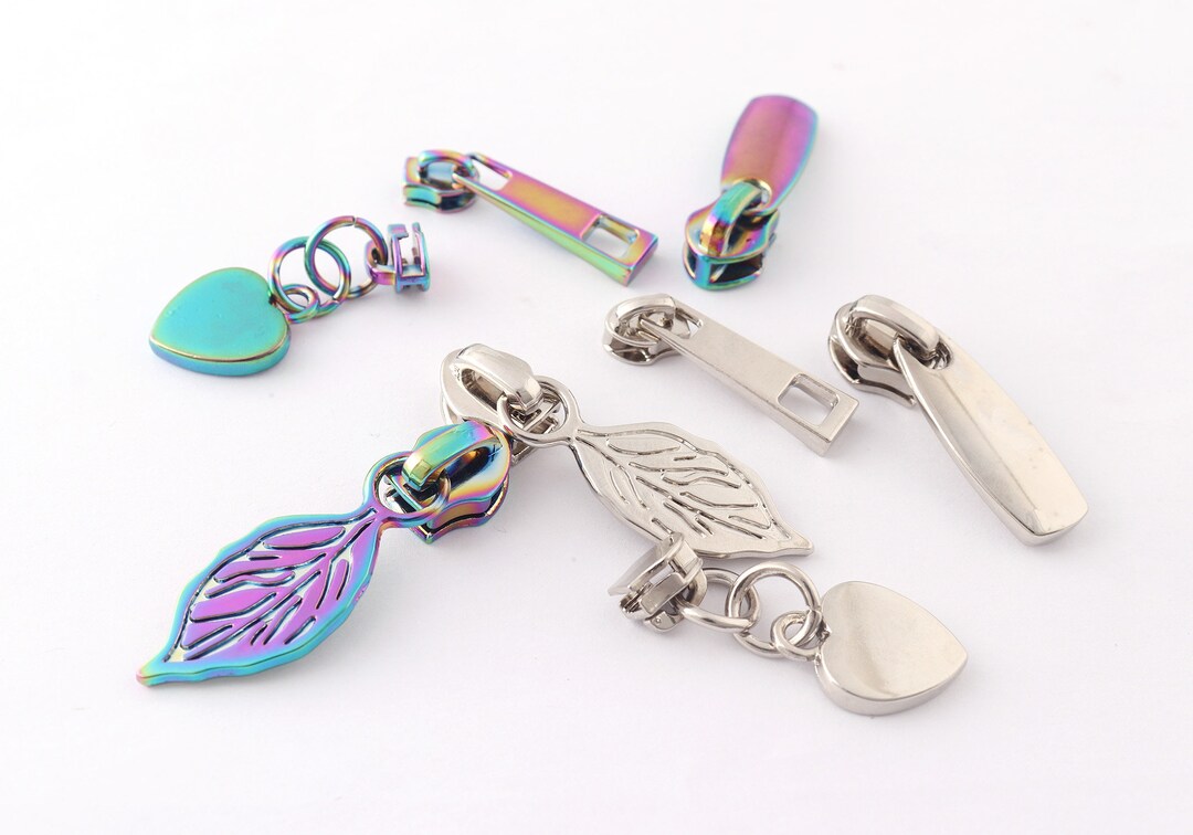 Silver/rianbow Zipper Heads Puller,metal Zipper Pull,slider Zippers ...