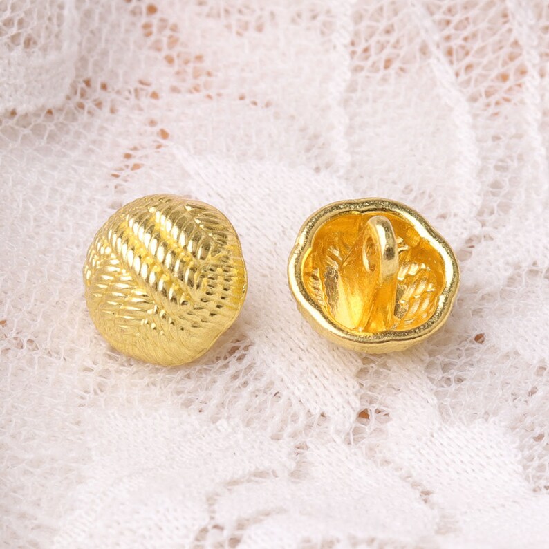 Metal Buttons10 Pcs 11 Mm Gold Buttonsround Metal - Etsy
