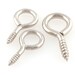 Silver Screw Eye Hook Bail Pins ,eye Screws,crafts Supplies,plated ...