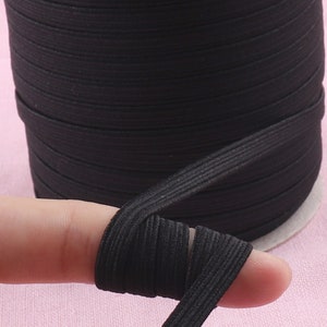 6mm White/black Flat Elastic Cord Good Quality for Sewing - Etsy