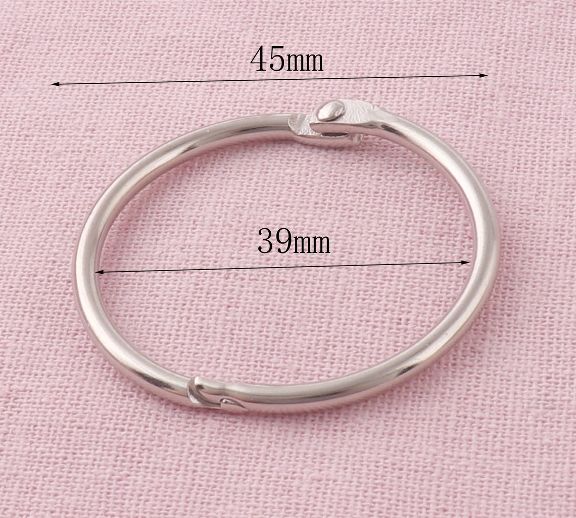 Binder Rings Silver Hinge Split Ring Snap Rings Card Rings | Etsy