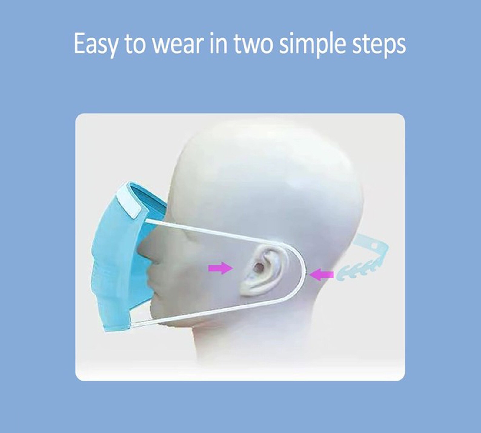 10pcs Blue/Black Silicone Adjustable Multiple HooksFace Mask | Etsy