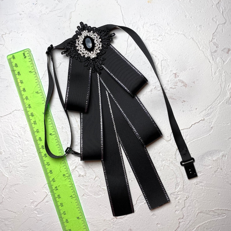 Black Bow Brooch Tie for Women. Halloween Brooch. Handmade - Etsy