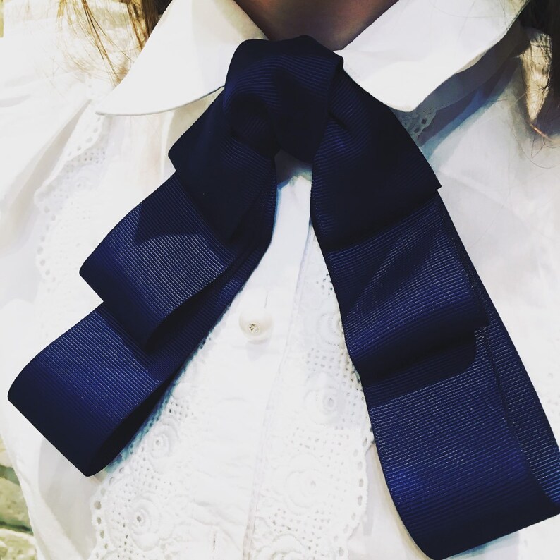 Black Bow Ties For Women Handmade Elegant Ladies Neckties Etsy