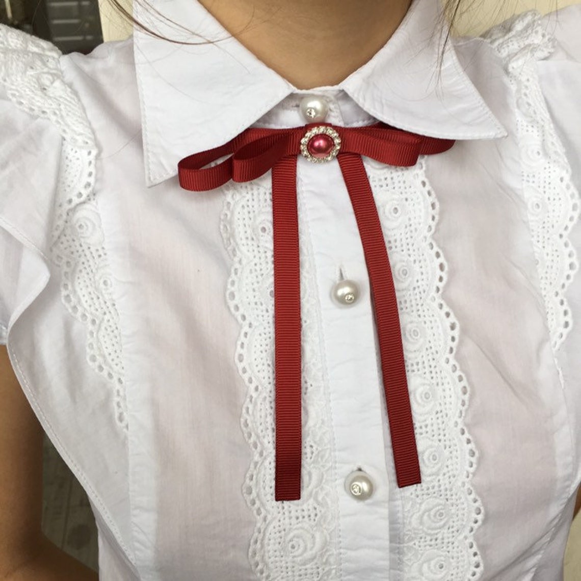 Western Bow Tie for Women. Cowboy Ties Handmade. Accessory for School ...