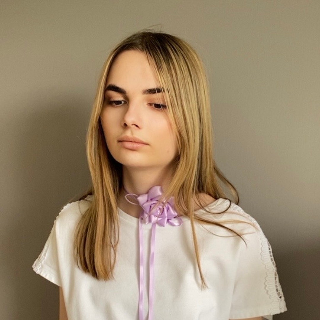 Lavander Satin Choker: Classy Jewelry for Women. Elegant Bohemian ...