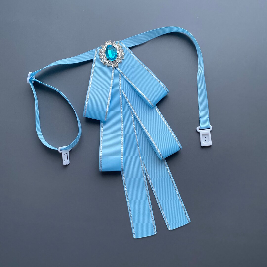 Sky Blue Bow Brooch Tie for Women. Handmade Women Bow Tie. - Etsy