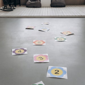 Sensory Path Floor Sticker Flowers With Numbers | High Quality Sensory ...