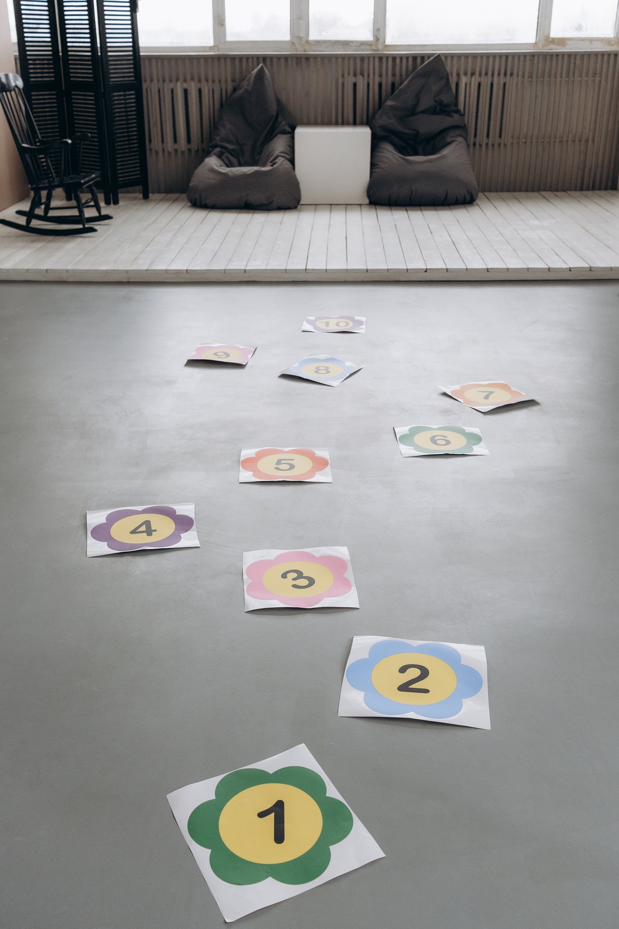 Sensory Path Floor Sticker Flowers With Numbers | High Quality Sensory ...