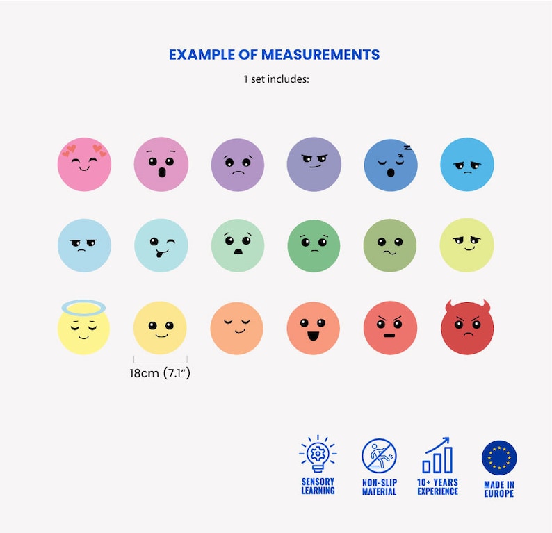 Sensory EMOTICON Floor Stickers | Sensory Pathways | Sensory Movement ...