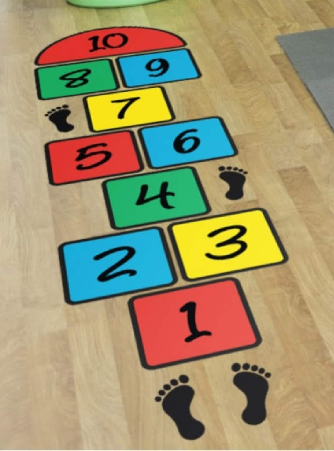 Sensory Hopscotch Floor Stickers Schools Playground Decal Occupational ...