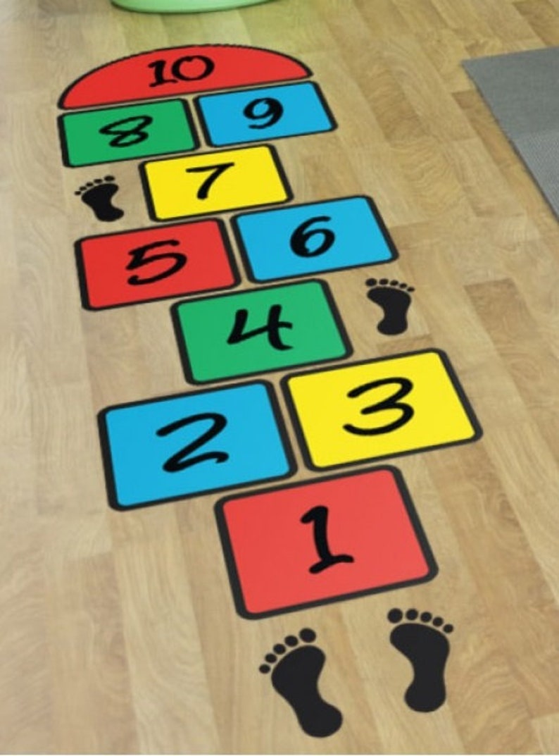 Sensory Hopscotch Floor Stickers | Schools Playground Decal ...
