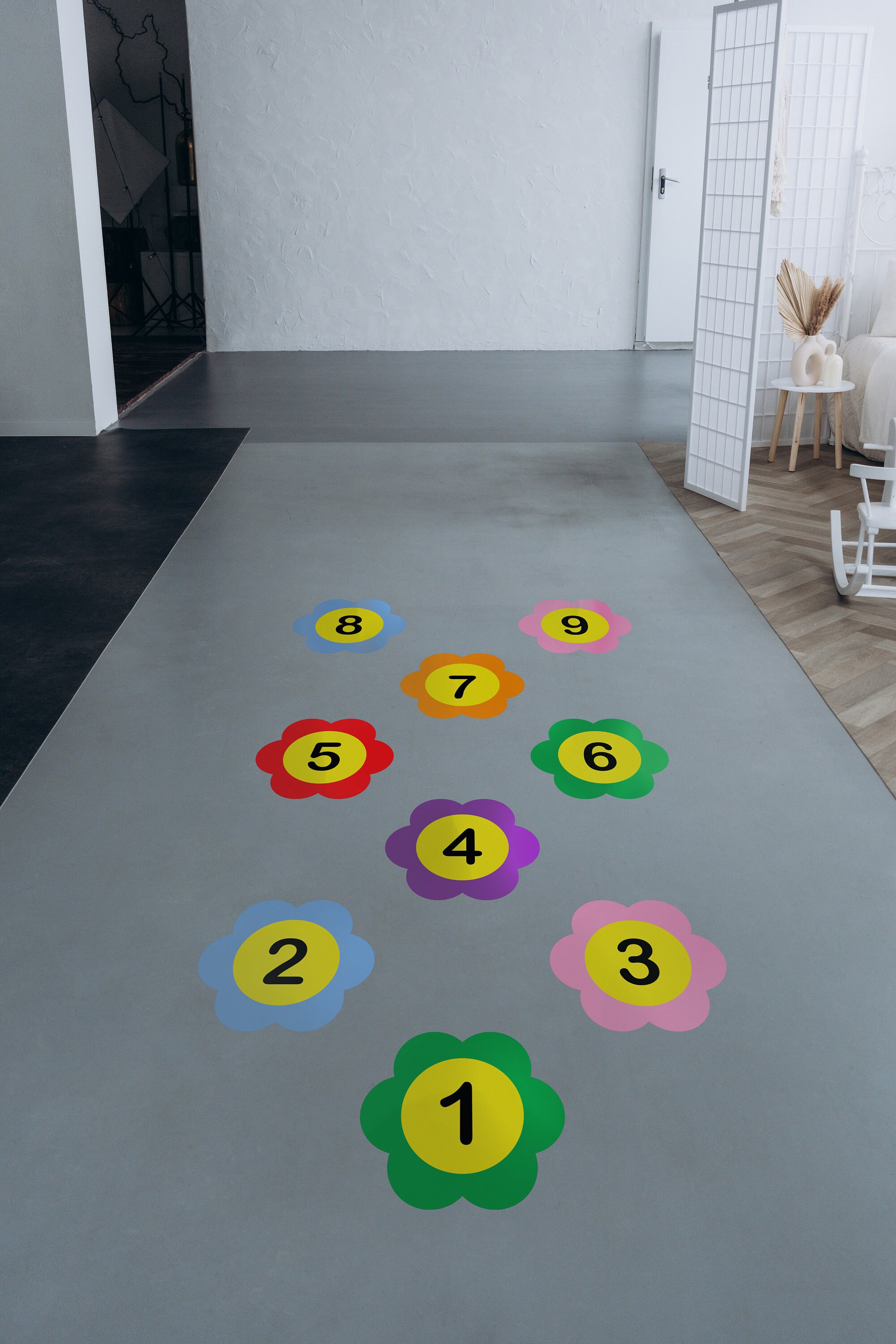 Sensory Path Floor Sticker Flowers With Numbers | High Quality Sensory ...