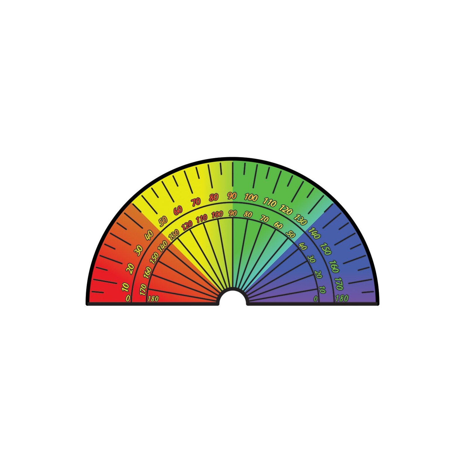 180-degree Protractor Sticker | School Hallway Decor | Educational Math ...