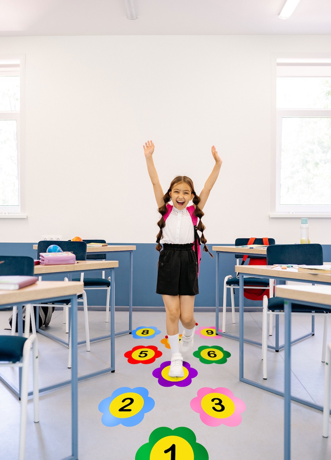 Sensory Path Floor Sticker Flowers With Numbers | High Quality Sensory ...