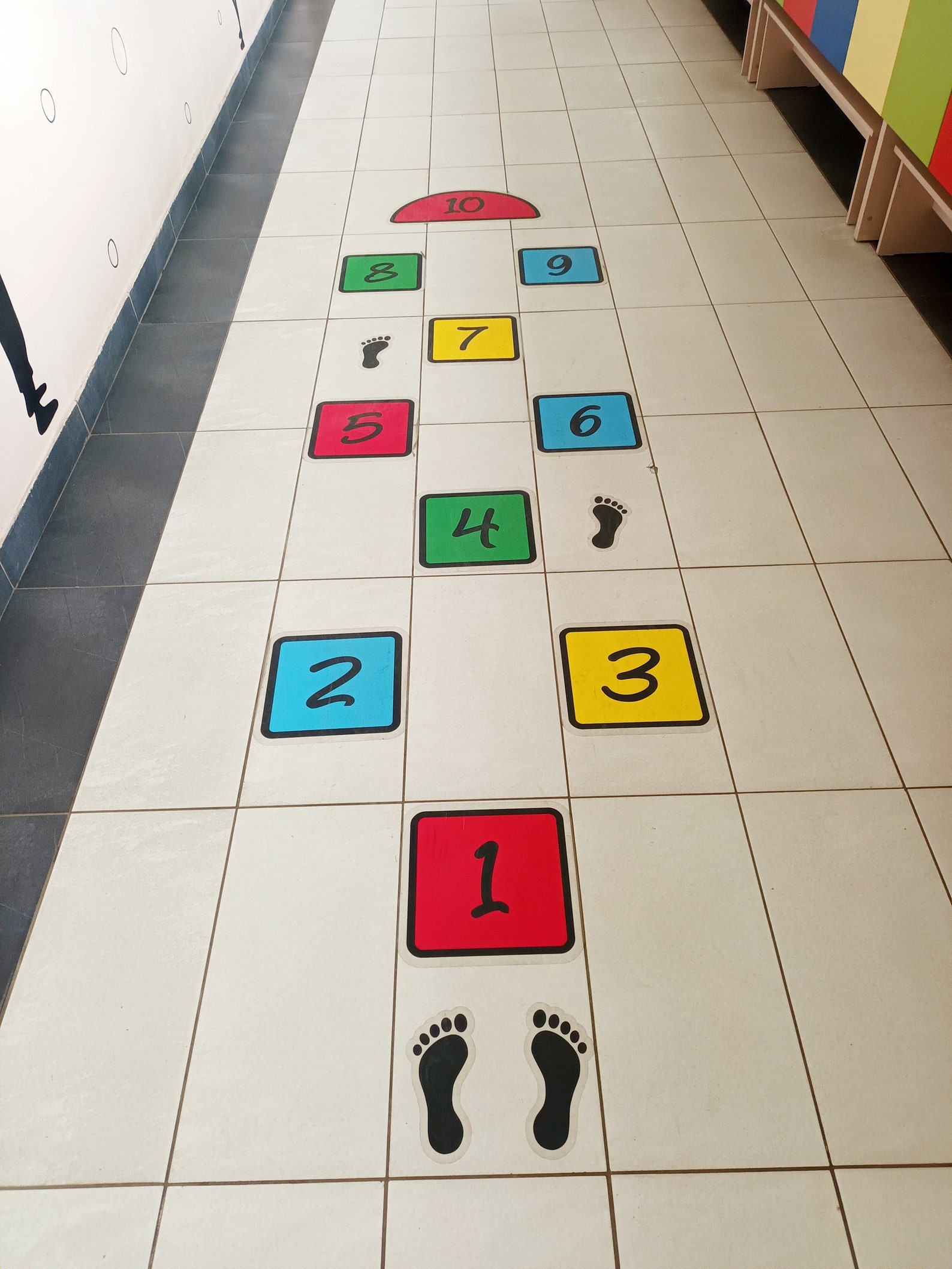 Sensory Hopscotch Floor Stickers | Schools Playground Decal ...