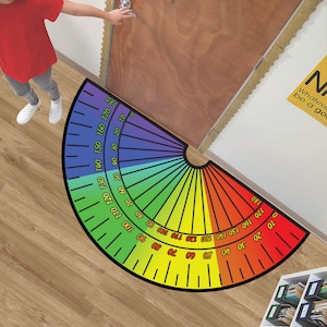 180-degree Protractor Sticker | School Hallway Decor | Educational Math ...