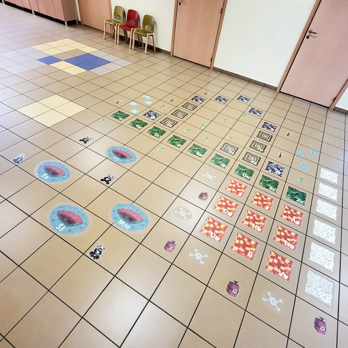 Interactive ABC FLOOR STICKERS | Classroom Educational Vinyl Decal ...