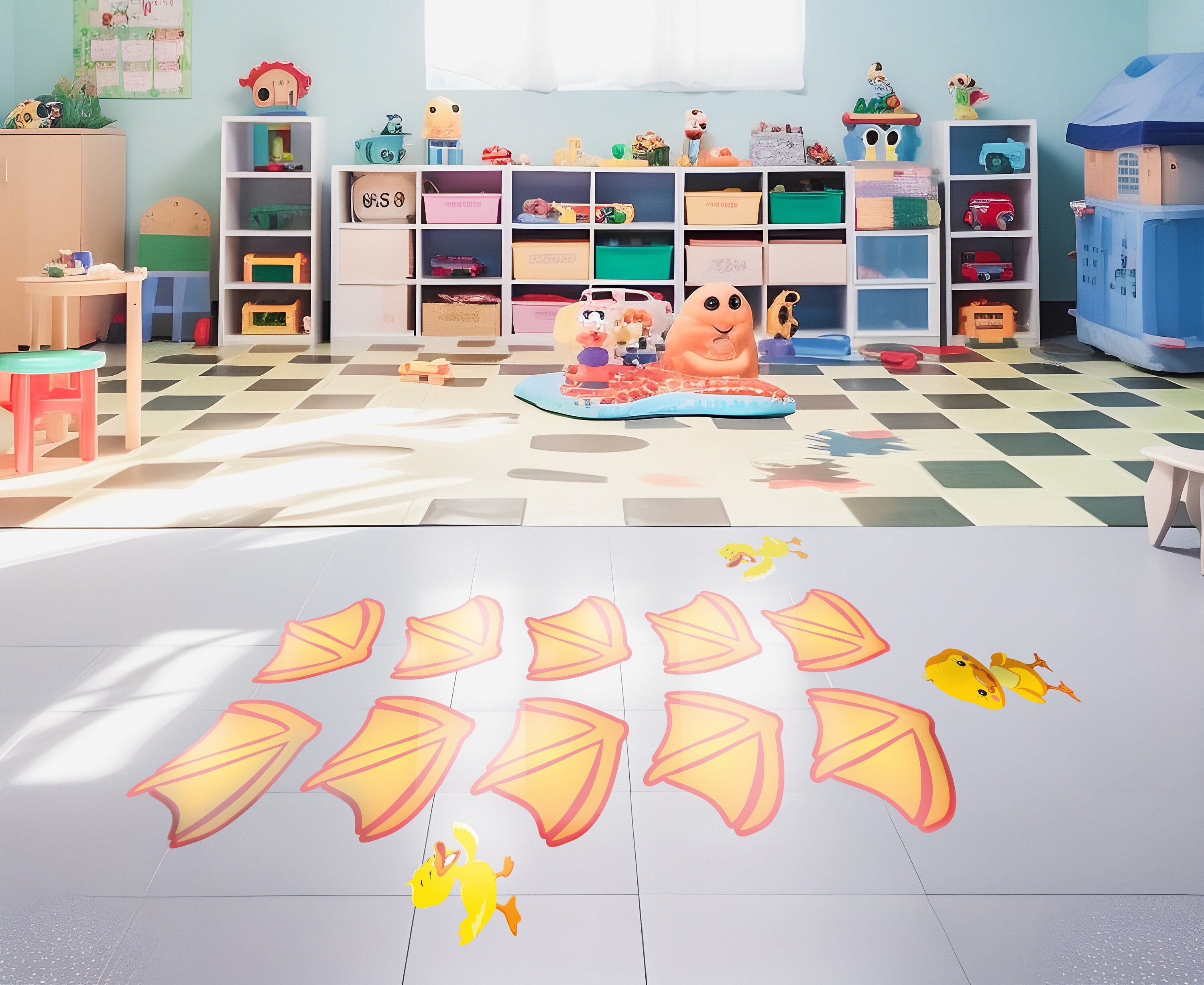 Educational DUCKLINGS Sensory Floor Sticker | PLAYROOM Decals | School ...