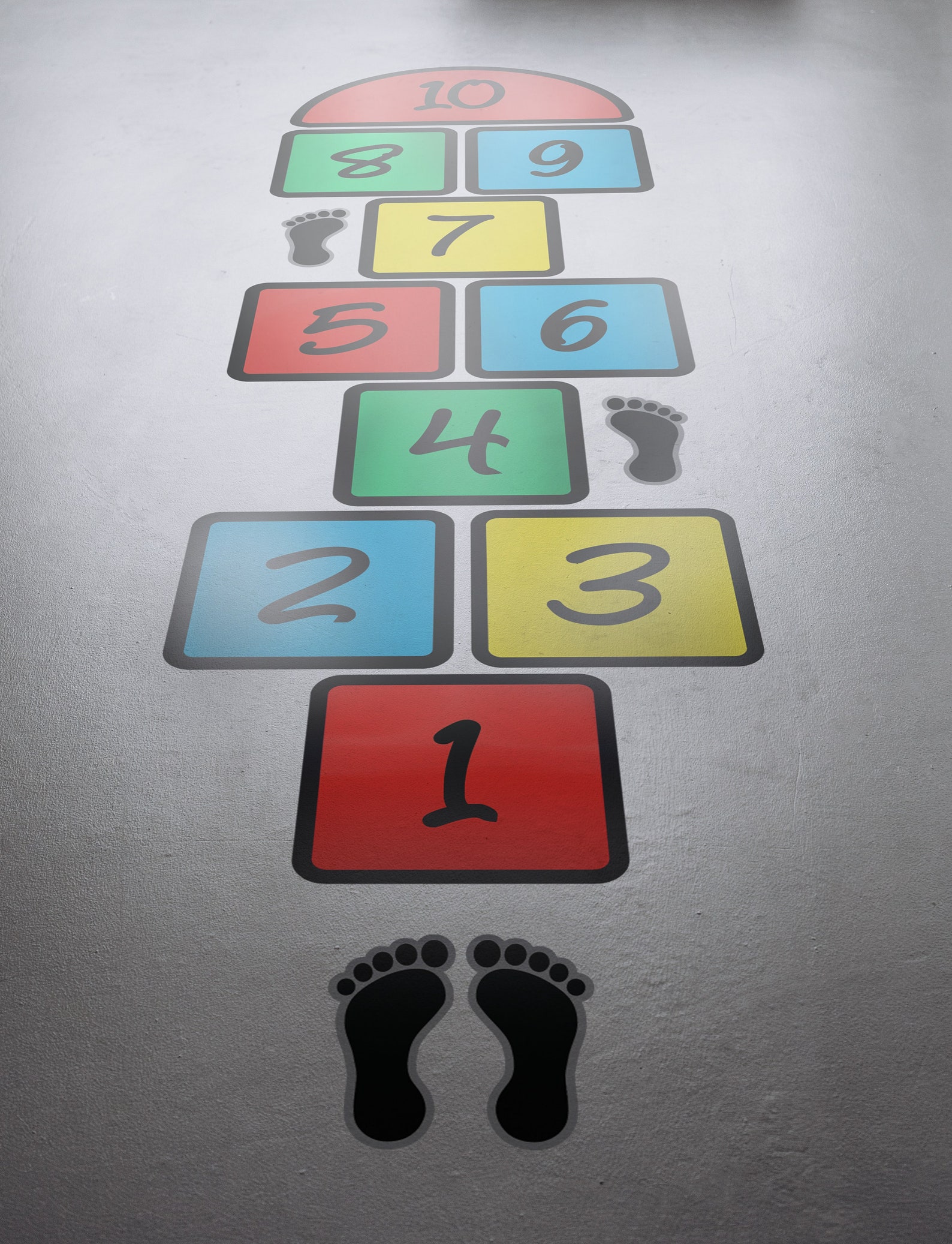 Sensory Hopscotch Floor Stickers | Schools Playground Decal ...