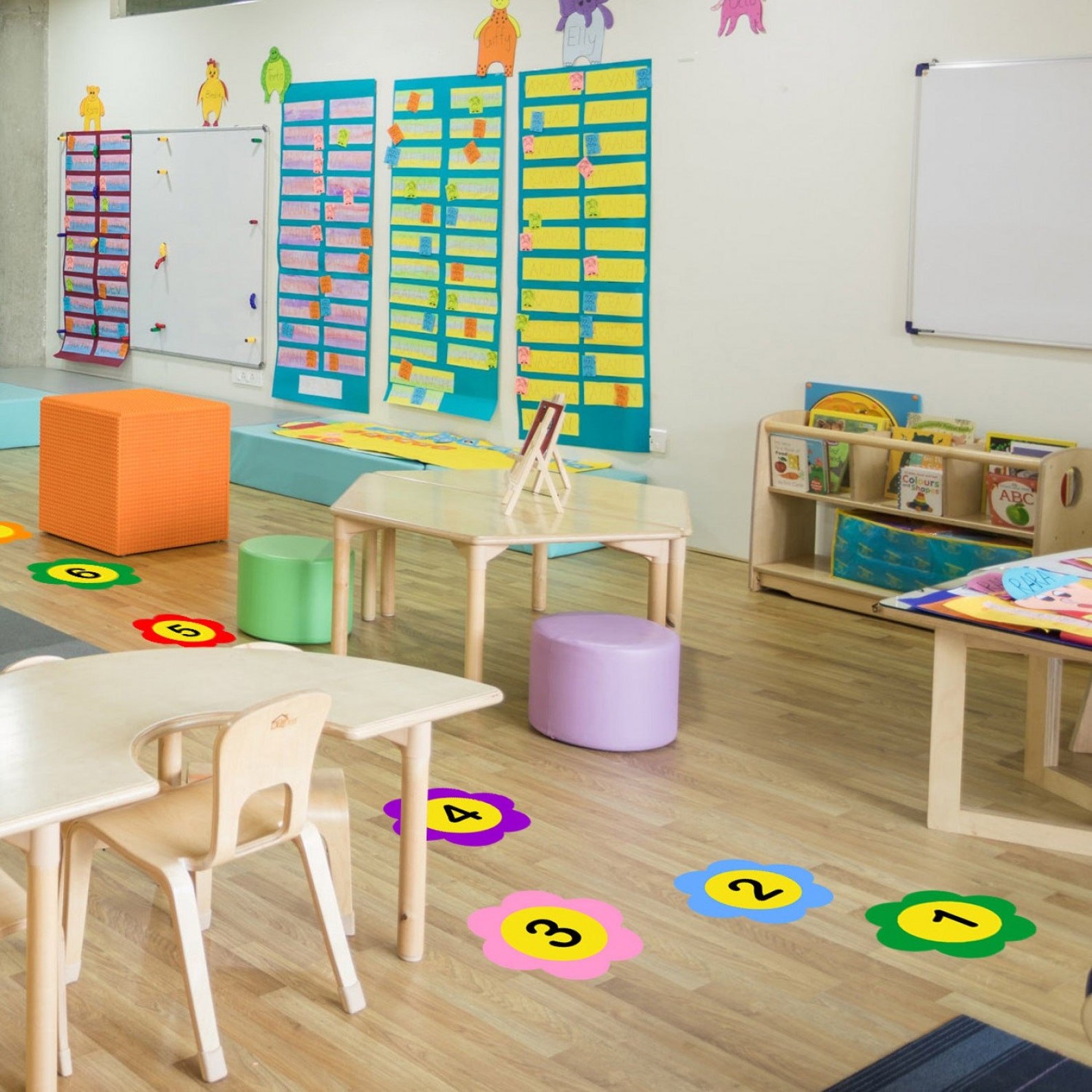 Sensory Path Floor Sticker Flowers With Numbers | High Quality Sensory ...
