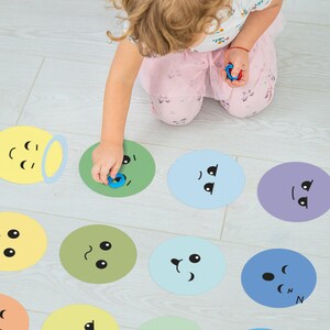 Sensory EMOTICON Floor Stickers | Sensory Pathways | Sensory Movement ...