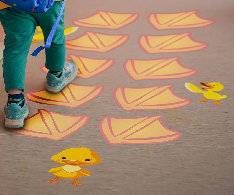 Educational DUCKLINGS Sensory Floor Sticker | PLAYROOM Decals | School ...