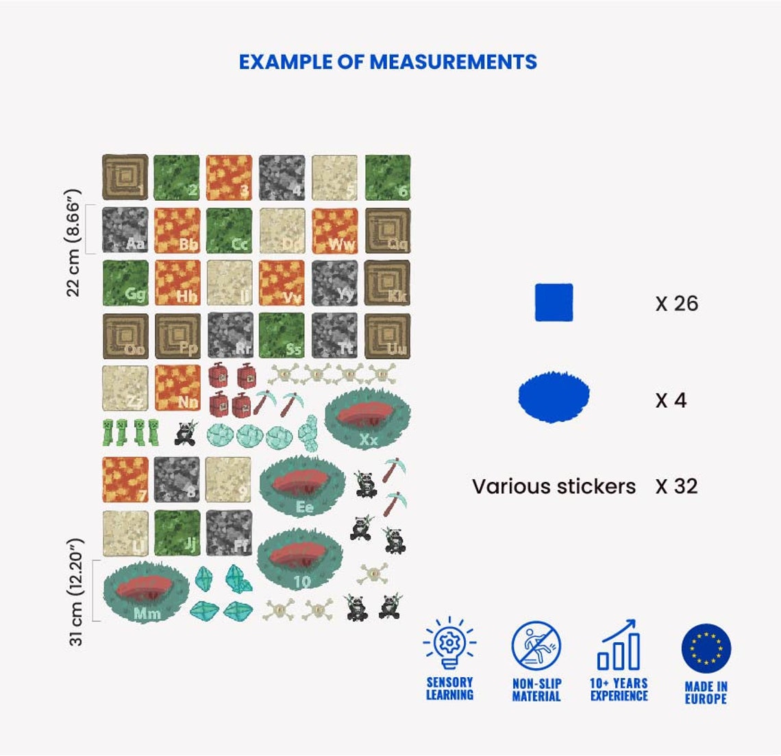 Interactive ABC FLOOR STICKERS | Classroom Educational Vinyl Decal ...