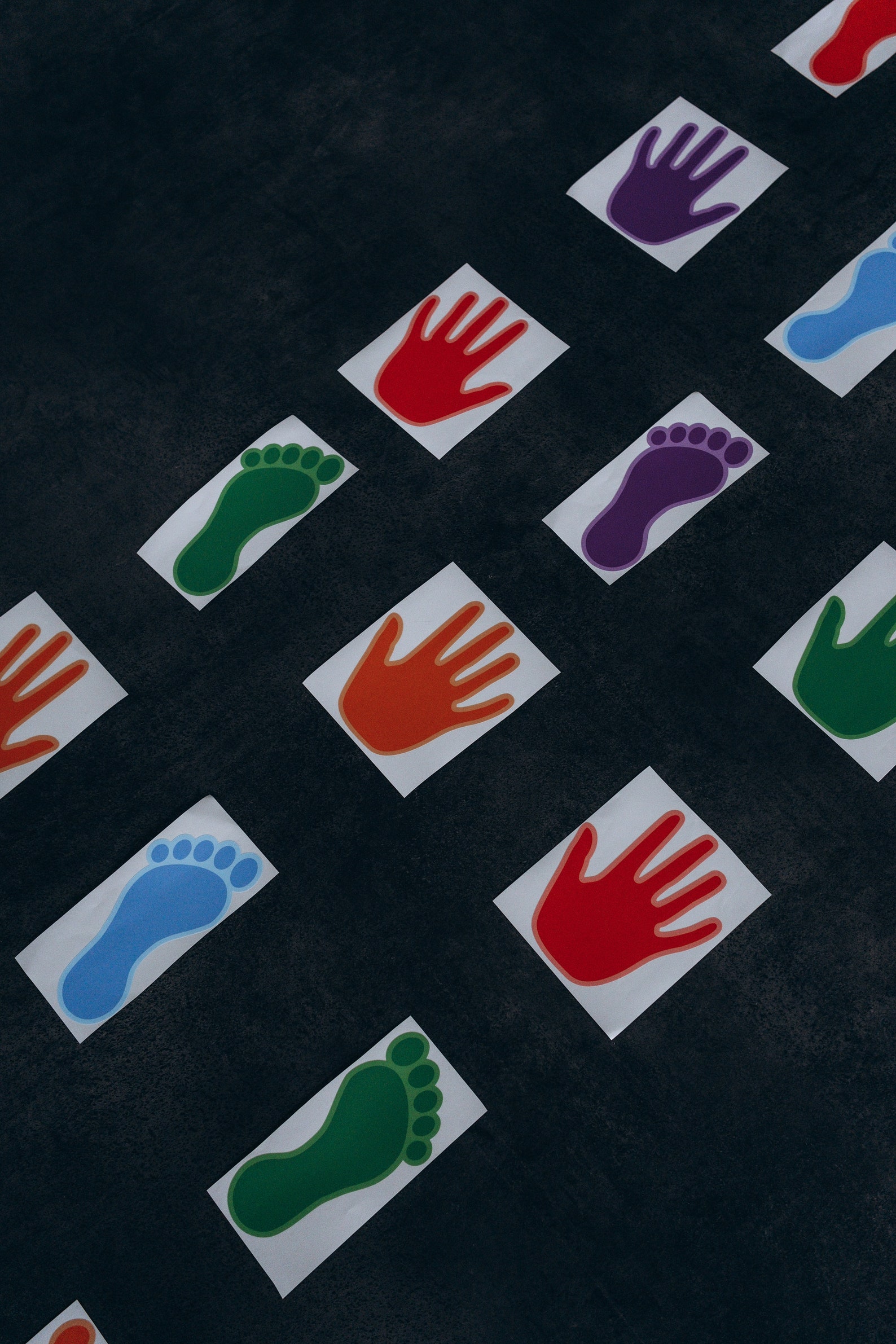 COLORFUL Hand & Foot Hopscotch Decal for Classroom, Educational Decal ...