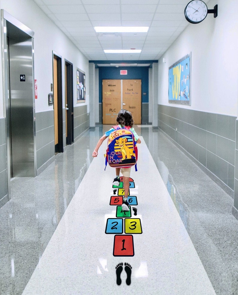 Sensory Hopscotch Floor Stickers | Schools Playground Decal ...