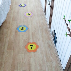 Sensory Path Floor Sticker Flowers With Numbers | High Quality Sensory ...