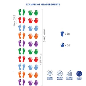 COLORFUL Hand & Foot Hopscotch Decal for Classroom, Educational Decal ...