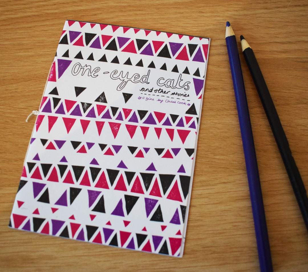 Hand Bound 'one Eyed Cats' Cute Funny Zine - Etsy Sweden