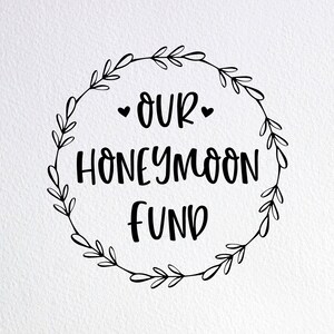 Honeymoon Fund SVG: Wedding Fund Jar Cut File (digital Download) - Etsy