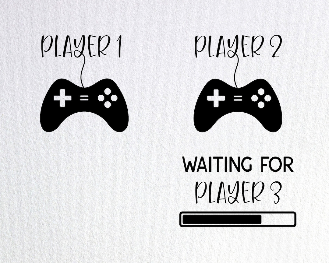 Waiting for Player 3 SVG: Funny Pregnancy Reveal Cut File - Etsy