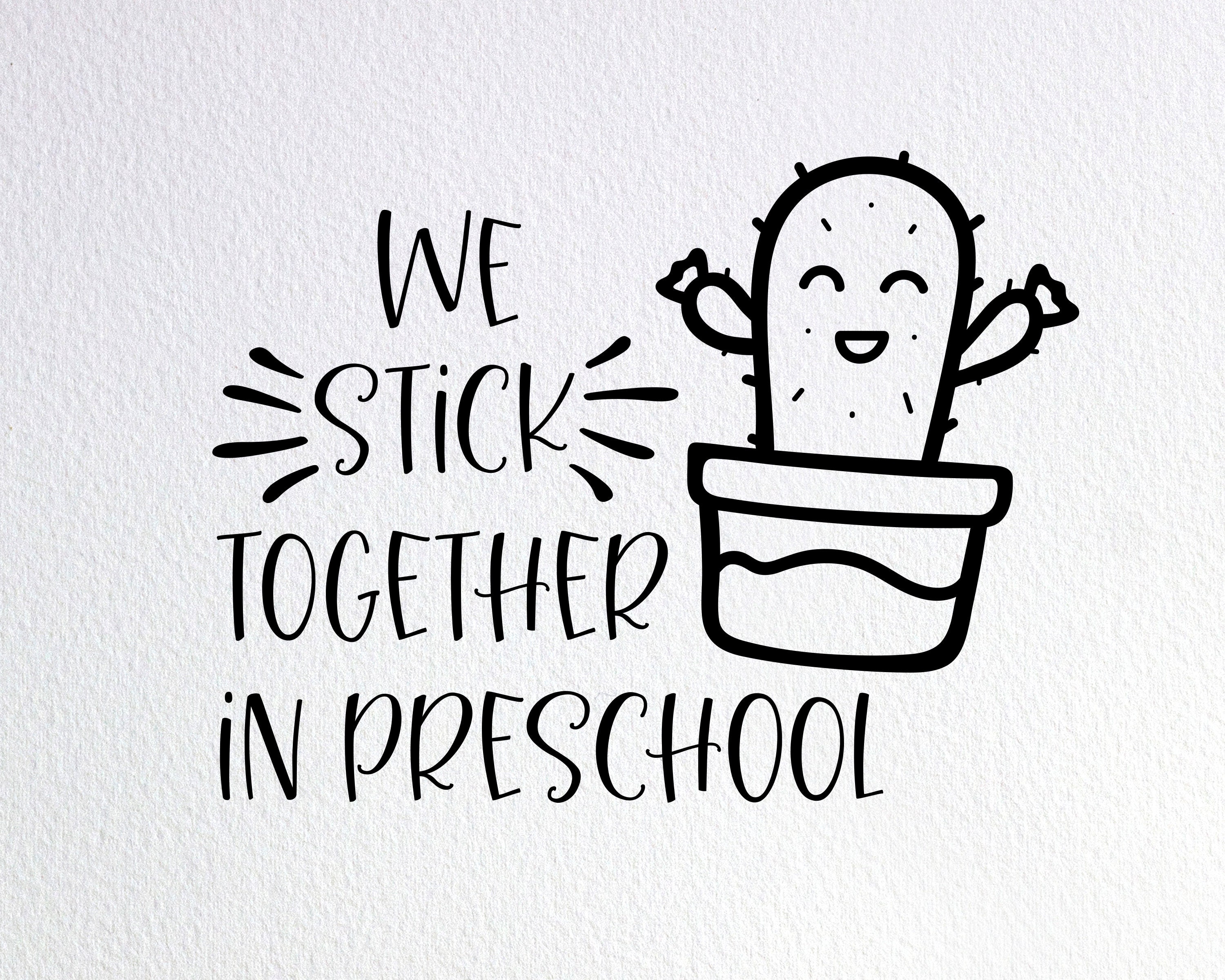 We Stick Together In Preschool Svg Preschool Shirt Svg Dxf | Etsy