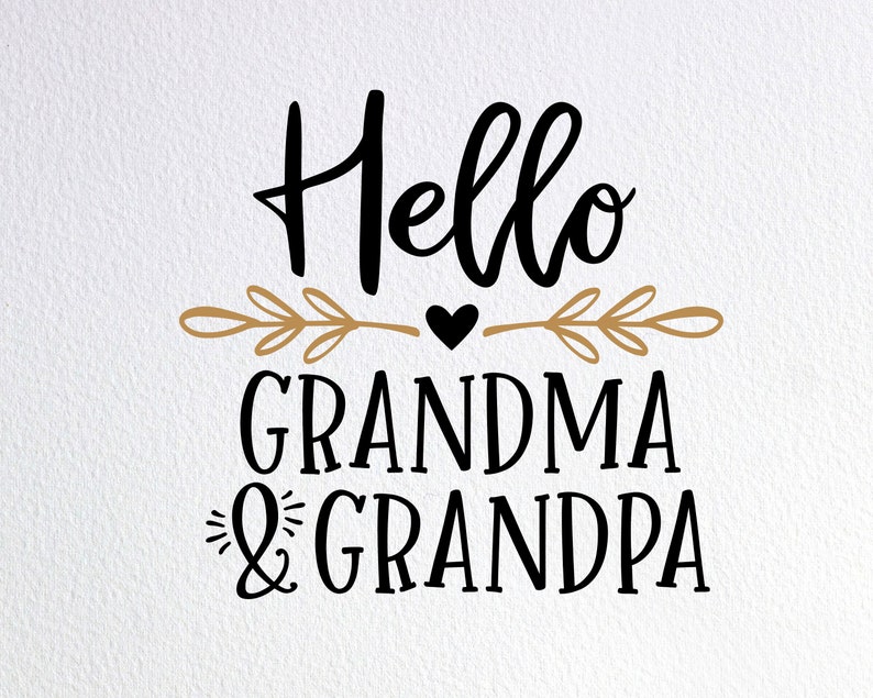 Hello Grandma and Grandpa Svg Promoted to New Grandparents - Etsy