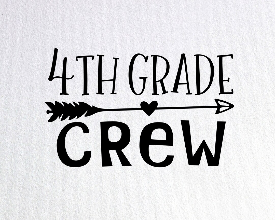 4th Grade Crew SVG: Shirt Cut File (digital Download) - Etsy