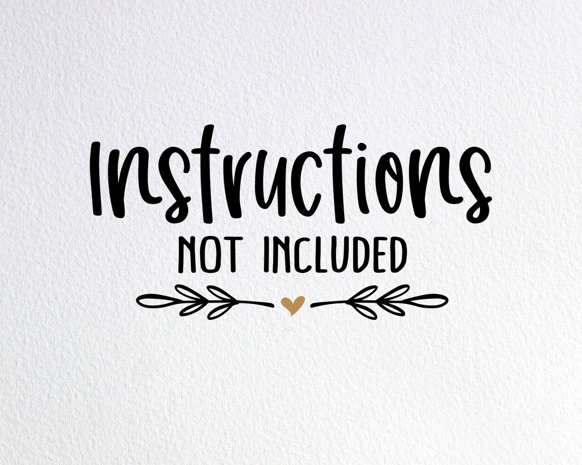 Instructions Not Included Svg Funny New Baby Onesie Svg Dxf - Etsy
