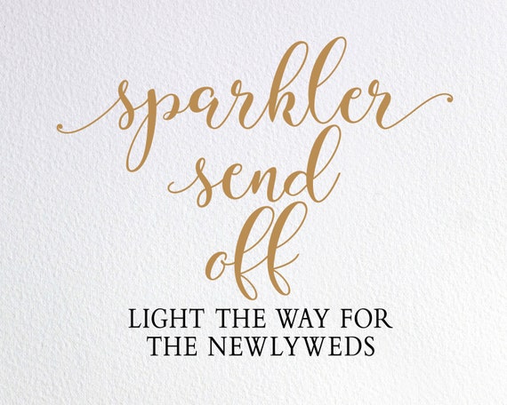 Sparkler Send off Svg Sparkler Wedding Sign Svg Dxf Png Cut - Etsy