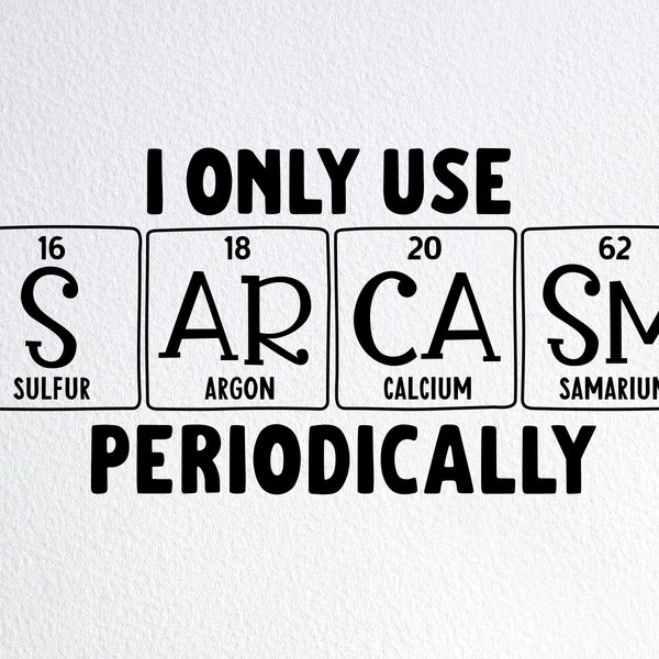 Sarcasm Periodic Png - Etsy Australia