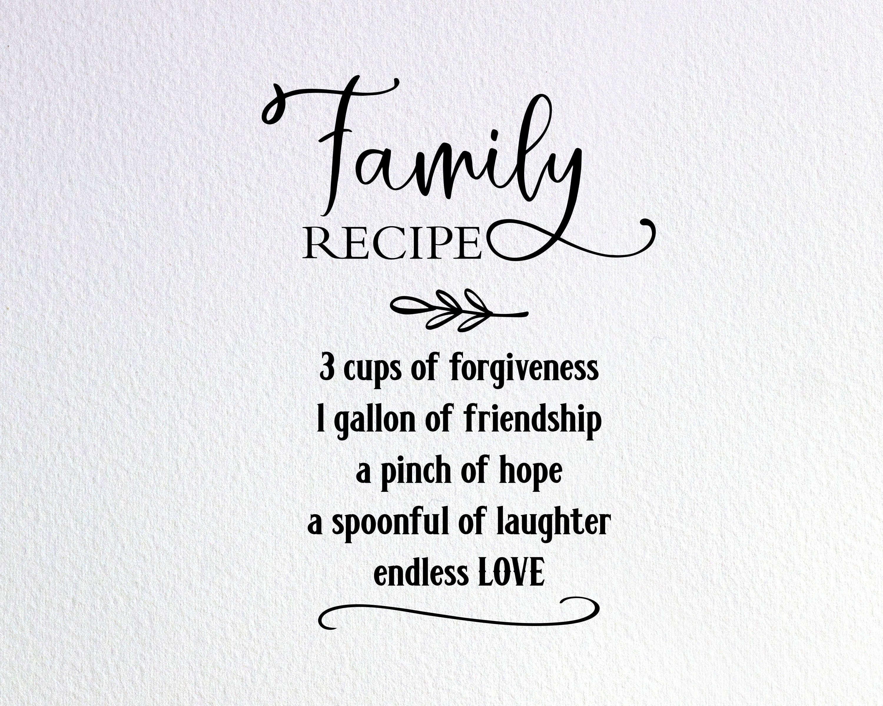 Family Recipe Svg, Kitchen Sign Svg, Kitchen Decor Svg, Family Sign Svg ...