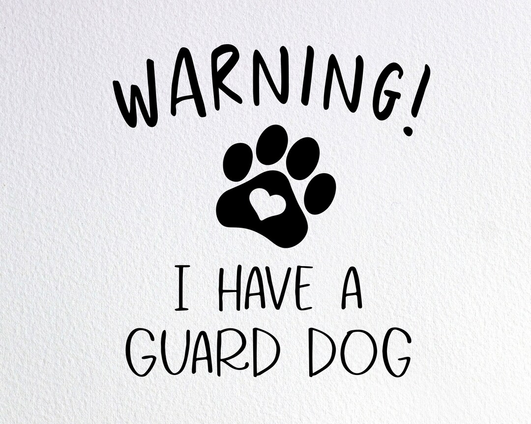 Warning I Have A Guard Dog Svg, Baby Guard Dog Svg, Baby Dog Onesie Svg ...