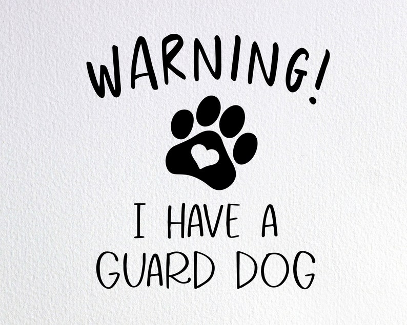 Warning I Have A Guard Dog Svg Baby Guard Dog Svg Baby Dog | Etsy