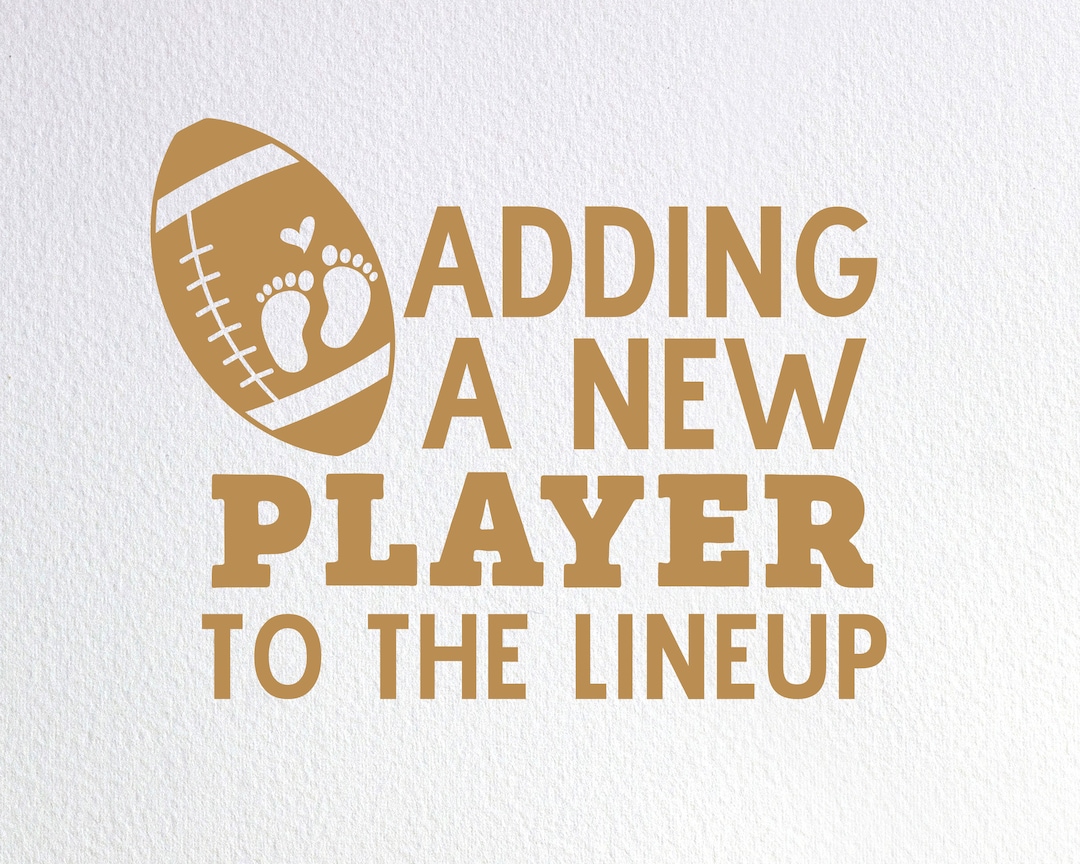 Adding A New Player to the Lineup Svg, Football Family Pregnancy Reveal ...