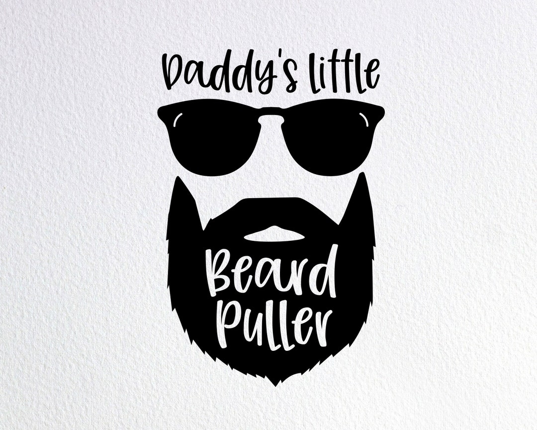 Daddy's Little Beard Puller Svg, Bearded Daddy Svg, Funny Baby Onesie ...