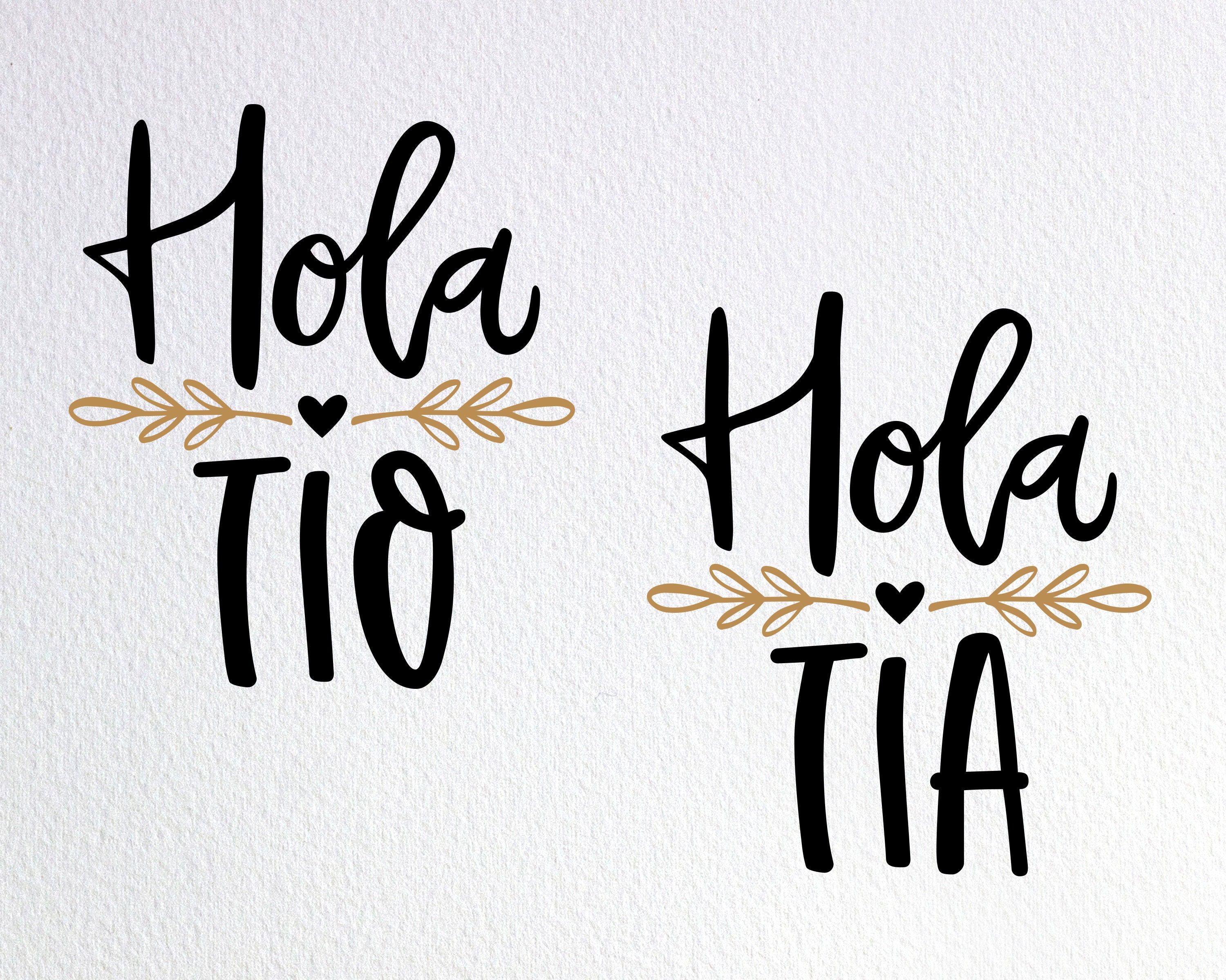 Hola Tio Tia Svg Español Baby Reveal Onesies Set Svg Dxf Png | Etsy