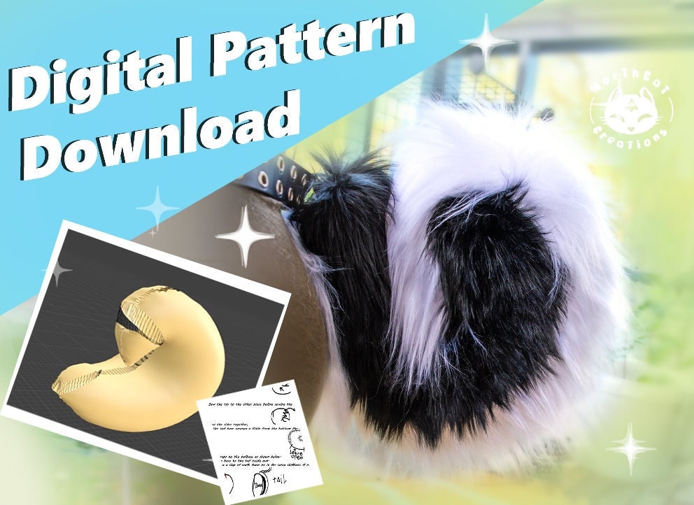 Curly Husky Fursuit Tail Pattern PDF - Etsy