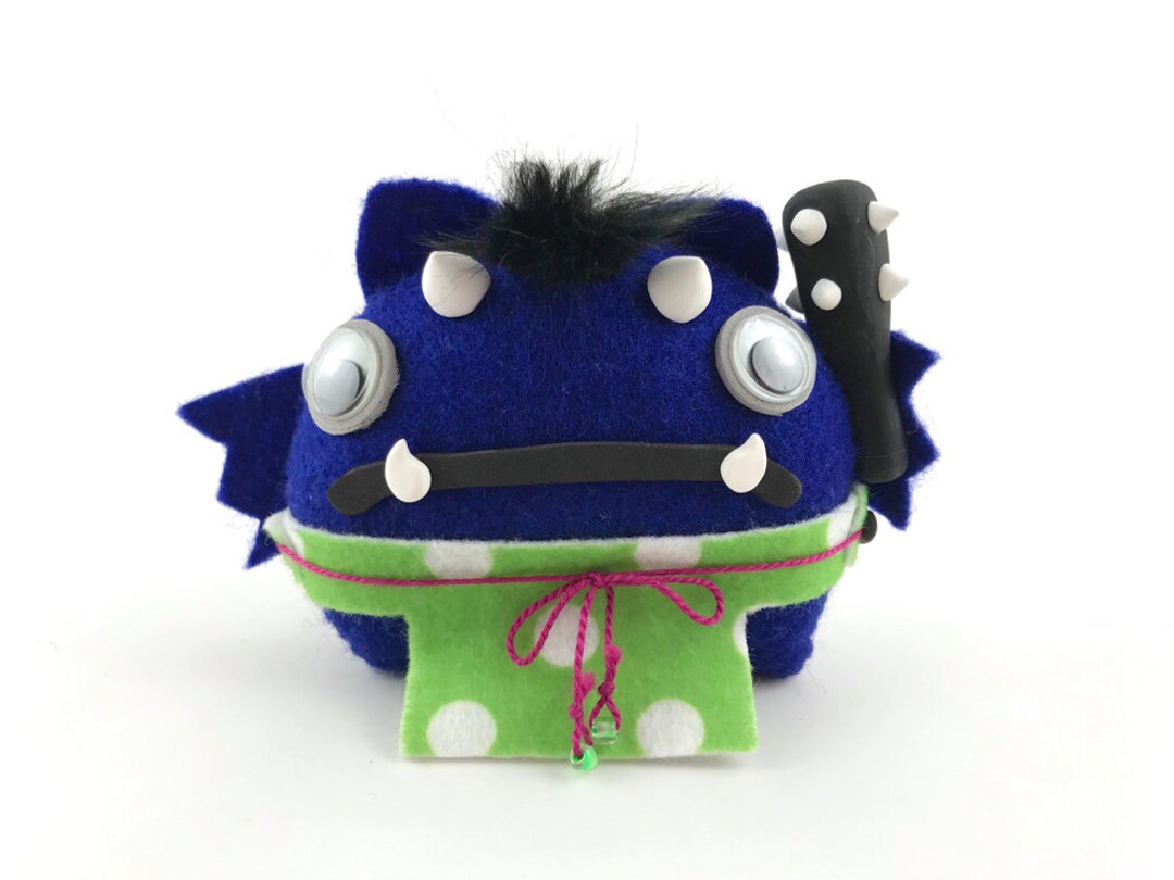 Handmade Blue Felt Oni Doll: Kawaii Japanese Troll Plushie - Etsy