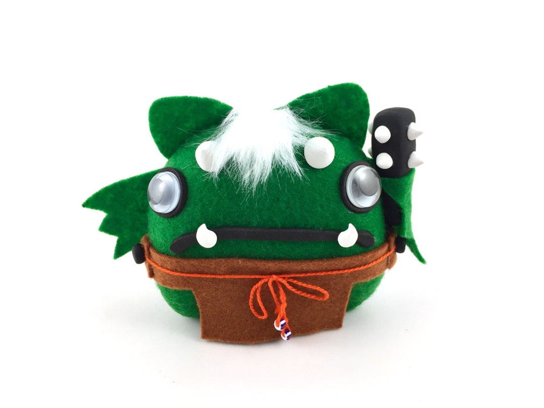 Cute Handmade Japanese Mythology Monster Art Doll - Collectible - Green ...